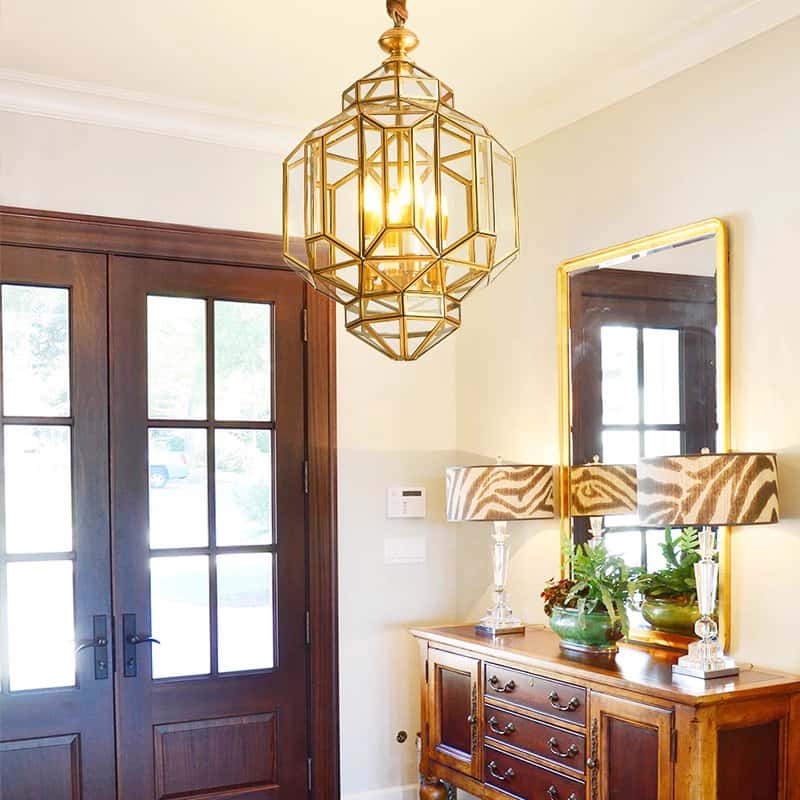 Đèn thả trần khung đồng - Siêu Thị Đông Dương